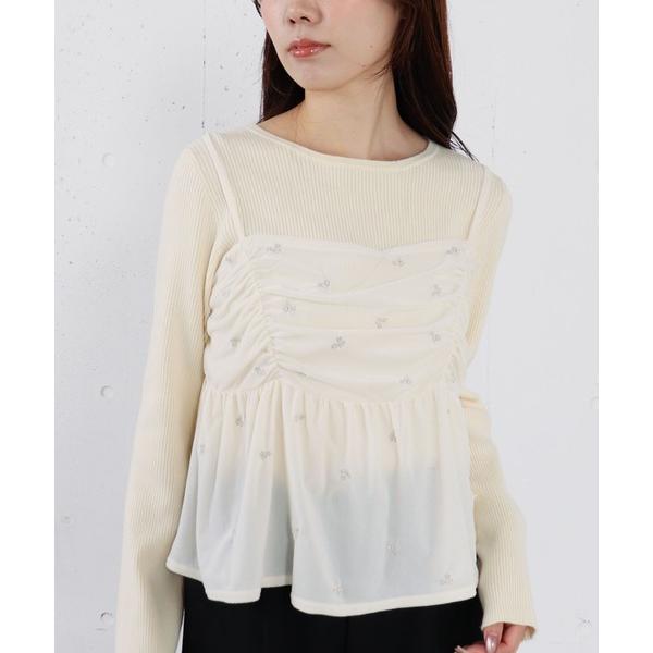 『タイムセール実施中』ZOZO問い合わせ番号:101896134ショップ:archives，アルシーヴブランド:archives，アルシーヴ商品名:花柄刺繍ベロアビスチェ×リブニットプルオーバーＳＥＴカテゴリ:トップス>ニット/セータ...