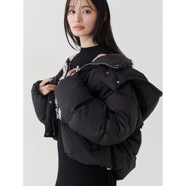 ZOZO問い合わせ番号:101896409ショップ:MERCURYDUO，マーキュリーデュオブランド:MERCURYDUO，マーキュリーデュオ商品名:2WAYフード付アライドショートダウンカテゴリ:ジャケット/アウター>ダウンジャケッ...