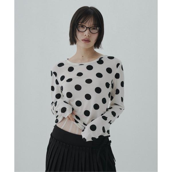 ZOZO問い合わせ番号:101896538ショップ:IF Div.，アイエフディビジョンブランド:FEKETE，フェケテ商品名:polka dot long sleeve tee / ドットロンTカテゴリ:トップス>Tシャツ/カットソ...
