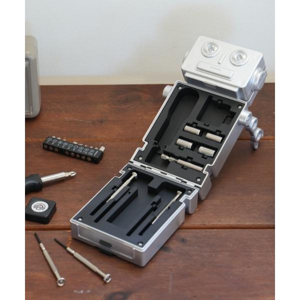 ZOZO問い合わせ番号:101896872ショップ:DULTON，ダルトンブランド:DULTON，ダルトン商品名:TOOL KIT ROBOT SILVER/ロボット 工具セットカテゴリ:雑貨/ホビー>その他雑貨ブランド品番:Y-10...