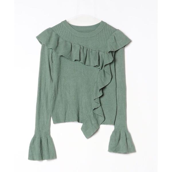 コンディション：A（使用感なし）数回使用した程度で使用感が感じられないアイテムZOZO問い合わせ番号:101913872ショップ:ZOZOUSED，ゾゾユーズドブランド:clear，クリア商品名:フリル長袖ニットカテゴリ:トップス>ニ...