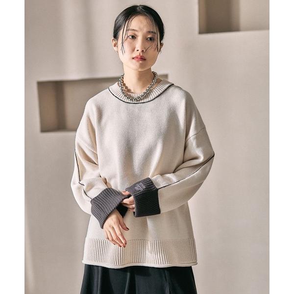 『タイムセール実施中』ZOZO問い合わせ番号:101928216ショップ:LEPSIM，レプシィムブランド:LEPSIM，レプシィム商品名:5ゲージ袖配色ロゴプルオーバー　634215カテゴリ:トップス>ニット/セーターブランド品番:...