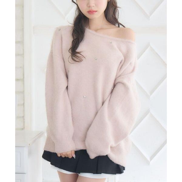 『タイムセール実施中』ZOZO問い合わせ番号:101928302ショップ:RETRO GIRL，レトロガールブランド:ems excite，エムズエキサイト商品名:ビジュー付き起毛BIGNTカテゴリ:トップス>ニット/セーターブランド...