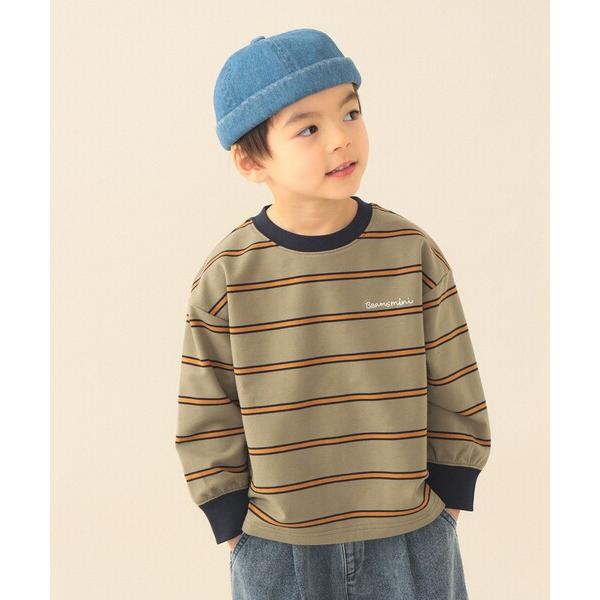 ZOZO問い合わせ番号:101928382ショップ:BEAMS HEART，ビームスハートブランド:BEAMS mini，ビームスミニ商品名:ミニ裏毛 ボーダー ロング Tシャツ 2026SS（90〜150cm）カテゴリ:トップス>T...