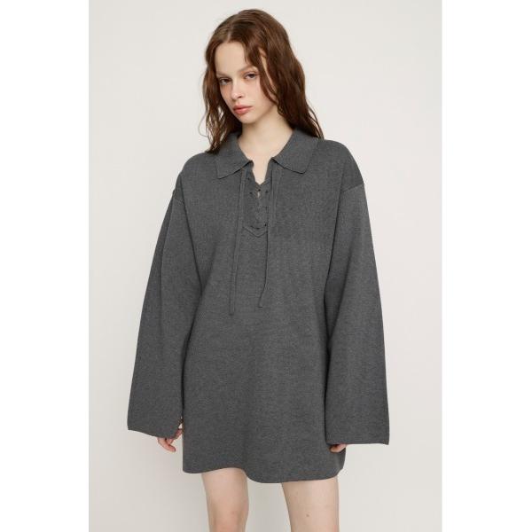 『タイムセール実施中』ZOZO問い合わせ番号:101928762ショップ:SLY，スライブランド:SLY，スライ商品名:SKIPPER LACE UP S/OP スキッパー レースアップ ショートワンピース 冬服 春服カテゴリ:ワンピース/...