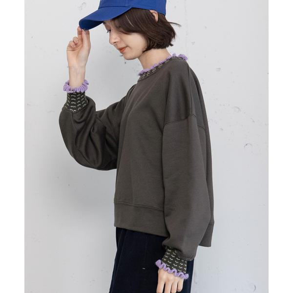 『セール実施中』ZOZO問い合わせ番号:101928871ショップ:COO ONLINE，クーオンラインブランド:POU DOU DOU，プードゥドゥ商品名:ニット付属使いトレーナーカテゴリ:トップス>スウェットブランド品番:255-...