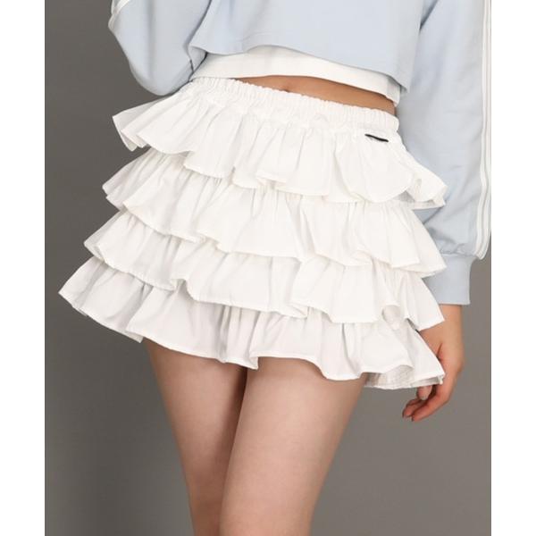 ZOZO問い合わせ番号:101928955ショップ:BABYDOLL，ベビードールブランド:PINKHUNT，ピンクハント商品名:PINKHUNT ティアード フリルミニスカート 1228Kカテゴリ:スカート>スカートブランド品番:P...