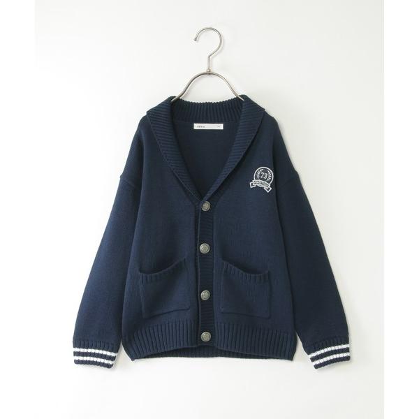 『タイムセール実施中』ZOZO問い合わせ番号:101930400ショップ:ikka LOUNGE，イッカラウンジブランド:ikka，イッカ商品名:スクールニットショール襟カーディガン（120~160cm）カテゴリ:トップス>カーディガ...