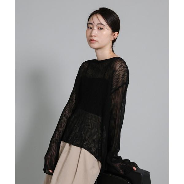 『セール実施中』ZOZO問い合わせ番号:101930439ショップ:select MOCA，セレクトモカブランド:select MOCA Et，セレクトモカエト商品名:【Et】Sheer Random-Rib Knitカテゴリ:トップス&g...