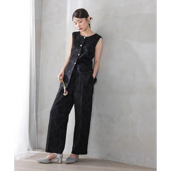 ZOZO問い合わせ番号:101930650ショップ:Kana，カナブランド:Kana，カナ商品名:ジャガードジレ ストレートパンツ 2点セット パンツドレス セットアップ 結婚式 お呼ばれ オケージョン パーティーカテゴリ:ワンピース/ドレ...