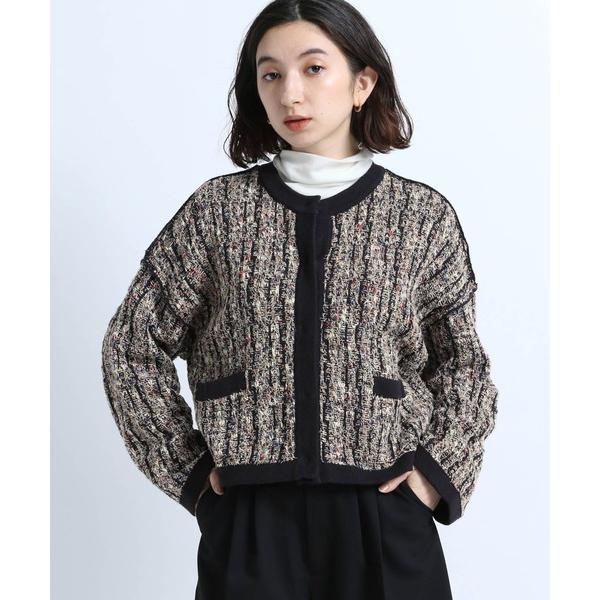 『タイムセール実施中』参考価格：15，400円発売時期：2022年12月コンディション：B（目立つ使用感なし）使用感が少ない、または気にならないアイテム袖口：毛玉参考商品名：【eL】Mix Jacket Design Cardigan/18...