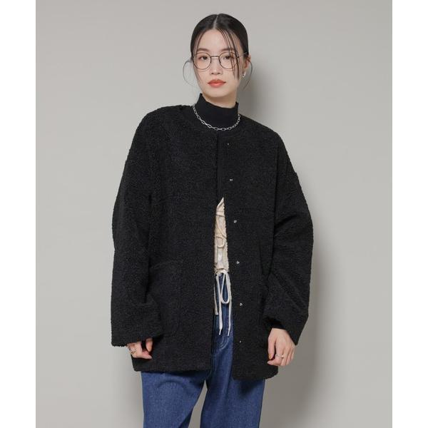 『タイムセール実施中』ZOZO問い合わせ番号:101963070ショップ:NANO universe，ナノユニバースブランド:NANO universe，ナノユニバース商品名:ソフトボアノーカラーミドルコートカテゴリ:ジャケット/アウター&...