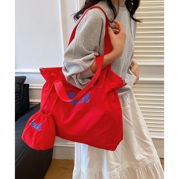 『セール実施中』ZOZO問い合わせ番号:101963303ショップ:Teem Store，チームストアブランド:pyornim，ピョルニム商品名:【26年春夏新作】【A4サイズ対応】【巾着ポーチ付き】ロゴプリント トートバッグ 巾着ポーチセ...