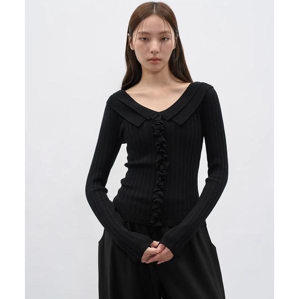 『タイムセール実施中』ZOZO問い合わせ番号:101963343ショップ:chuclla，チュクラブランド:EIGHTHMONTH，エイスマンス，Fano Studios，ファノ ストゥディオズ商品名:フリルリブニットEM25a170【EI...