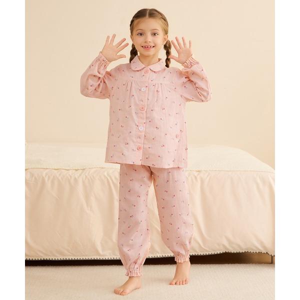 『タイムセール実施中』ZOZO問い合わせ番号:101963438ショップ:Combi mini，コンビミニブランド:combimini，コンビミニ商品名:おなか安心ボタン付き長袖前開きガーゼパジャマ（いちご）カテゴリ:ルームウェア>ル...