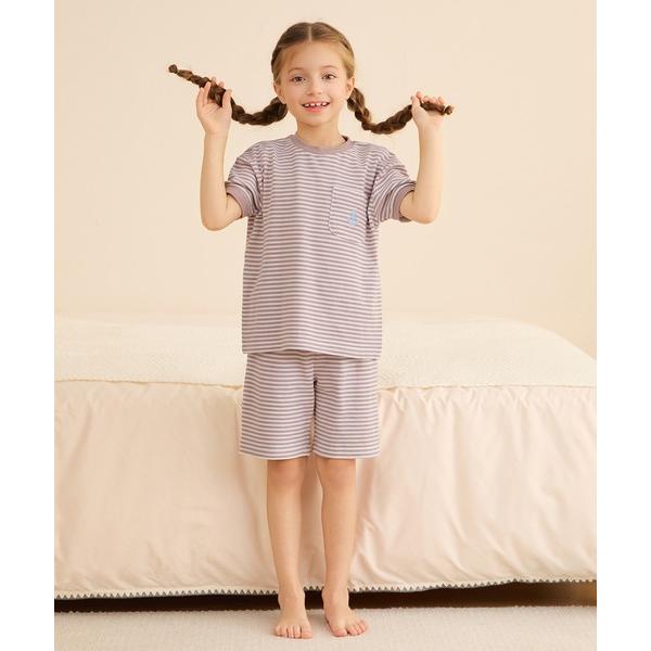 『タイムセール実施中』ZOZO問い合わせ番号:101963444ショップ:Combi mini，コンビミニブランド:combimini，コンビミニ商品名:半袖ラウンジウェア（ボーダー）カテゴリ:ルームウェア>ルームウェア/パジャマブラ...