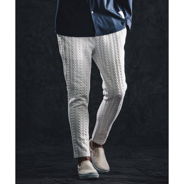 ZOZO問い合わせ番号:101963586ショップ:CMB by CAMBIO，シーエムビー バイ カンビオブランド:wjk reluxe，ダブルジェーケーリラックス商品名:mp14490-cable knit jacquard pants...