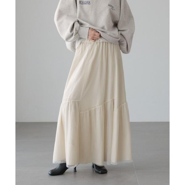 ZOZO問い合わせ番号:101963745ショップ:LOWRYS FARM，ローリーズファームブランド:LOWRYS FARM，ローリーズファーム商品名:チュールアソートティアードスカート　643601カテゴリ:スカート>スカートブラ...