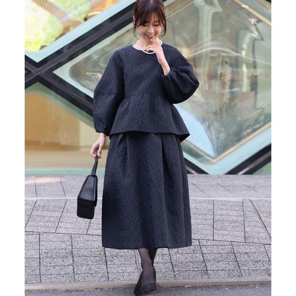 ZOZO問い合わせ番号:101964161ショップ:RIVER FIELD &amp; Co.，リバーフィールド　アンド　コーブランド:Flolia，フロリア商品名:セットアップ オケージョン フォーマル セレモニー ふくれジャガード ボリ...