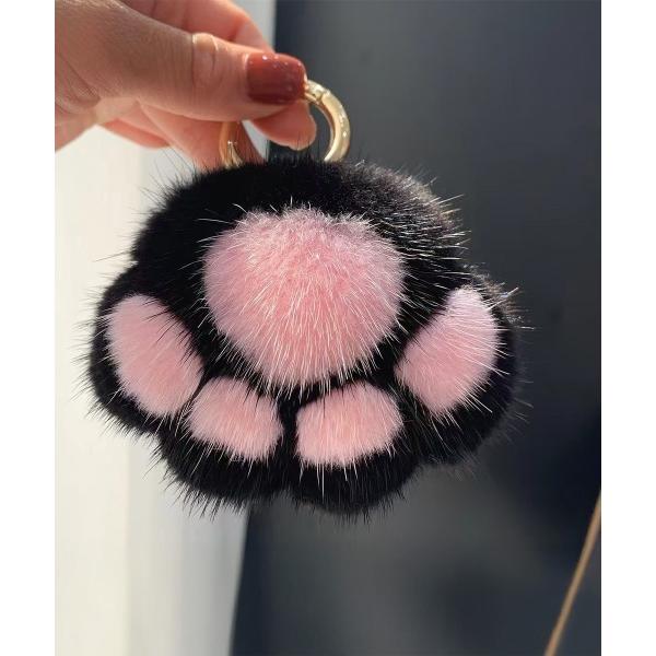 『タイムセール実施中』ZOZO問い合わせ番号:101964307ショップ:Ada.，エイダブランド:Miniministore，ミニミニストア商品名:足跡キーホルダー もこもこファーチャームカテゴリ:財布/小物>キーケース/キーアクセ...