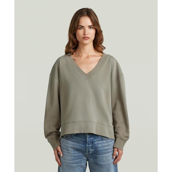 ZOZO問い合わせ番号:101966148ショップ:G-STAR RAW，ジースター・ロゥブランド:G-STAR，ジースター商品名:Sunfaded V-Neck Loose Sweater/ヴィンテージライクサンフェード加工Vネックオーバ...