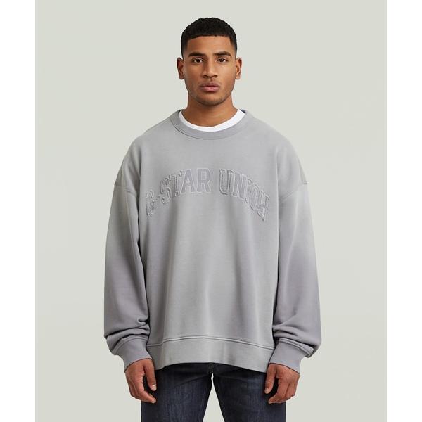 ZOZO問い合わせ番号:101966156ショップ:G-STAR RAW，ジースター・ロゥブランド:G-STAR，ジースター商品名:Sunfaded Applique Loose Sweater/ヴィンテージライクサンフェード加工オーバーサ...