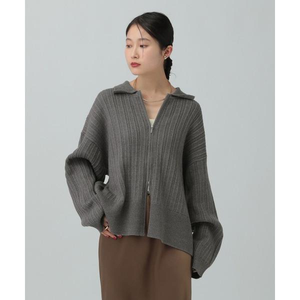 『セール実施中』ZOZO問い合わせ番号:101998496ショップ:LEPSIM，レプシィムブランド:LEPSIM，レプシィム商品名:5ゲージ編み柄ZIP襟カーディガン　634184カテゴリ:トップス>カーディガン/ボレロブランド品番...