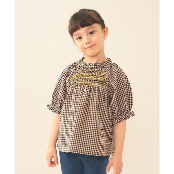ZOZO問い合わせ番号:101998677ショップ:BEAMS HEART，ビームスハートブランド:BEAMS mini，ビームスミニ商品名:スモッキング チェック ブラウス 2026SS（90〜140cm）カテゴリ:トップス>シャツ...