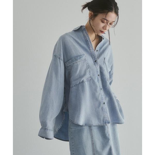 『タイムセール実施中』ZOZO問い合わせ番号:101998936ショップ:hunch，ハンチブランド:hunch，ハンチ商品名:テンセルデニム 製品染め オーバーサイズ シャツカテゴリ:トップス>シャツ/ブラウスブランド品番:WLN5...