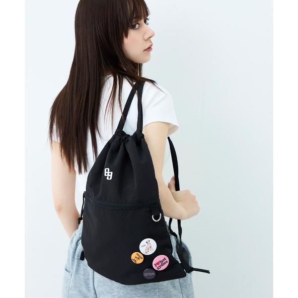 ZOZO問い合わせ番号:101999122ショップ:ELGAES，エルゲイスブランド:GYDA，ジェイダ商品名:GYDA(ジェイダ)ナップサック 缶バッジ付き GY-B444 カジュアルカテゴリ:バッグ>バックパック/リュックブランド...
