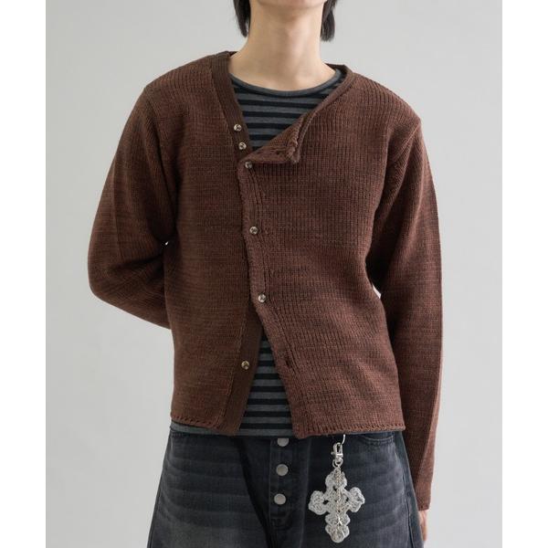 『セール実施中』ZOZO問い合わせ番号:101999187ショップ:epnok，エプノックブランド:EPNK，イーピーエヌケー商品名:Melange Asym Button Cardigan / メランジ アシンメトリー ボタン カーディガ...