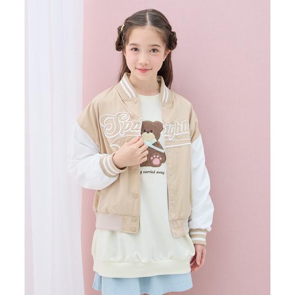 ZOZO問い合わせ番号:101999975ショップ:cross marche，クロスマルシェブランド:Amourire girl，アムリールガール，cross marche，クロスマルシェ商品名:ロゴスタジャンカテゴリ:ジャケット/アウター...