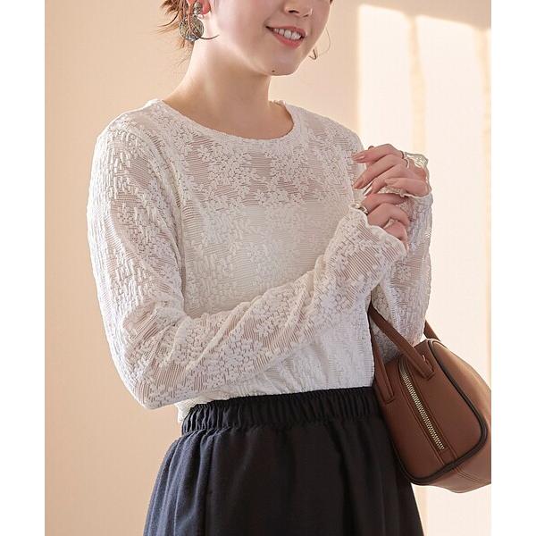 ZOZO問い合わせ番号:102000688ショップ:coen，コーエンブランド:coen，コーエン商品名:カットレース クルーネック 長袖トップスカテゴリ:トップス>Tシャツ/カットソーブランド品番:76206000036素材:ナイロ...