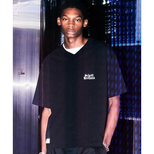 ZOZO問い合わせ番号:102001341ショップ:SCHOTT，ショットブランド:schott，ショット商品名:Schott/ショット/B.S. V NECK T-SHIRT/ブラックシープ Vネック　Tシャツカテゴリ:トップス>T...
