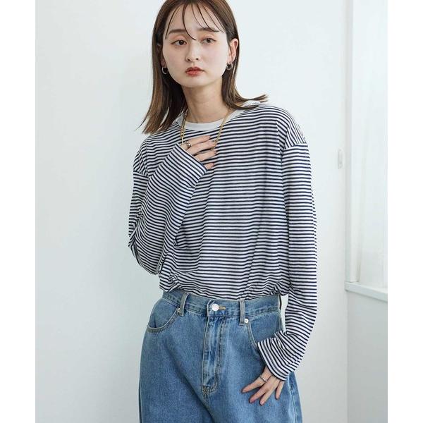 ZOZO問い合わせ番号:102001352ショップ:Bonjour Sagan，ボンジュールサガンブランド:Bulue.，ブルー商品名:【Bulue.】シアーボーダーロンTカテゴリ:トップス>Tシャツ/カットソーブランド品番:BUAB...