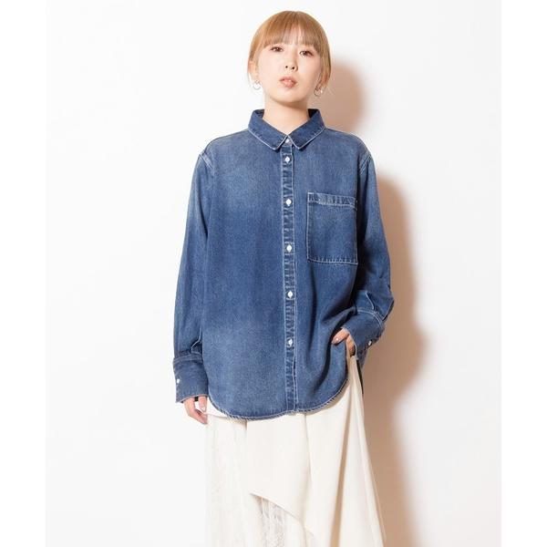 ZOZO問い合わせ番号:102001662ショップ:OSMOSIS，オズモーシスブランド:OSMOSIS，オズモーシス商品名:セルロースデニムバックタックシャツカテゴリ:トップス>シャツ/ブラウスブランド品番:501090-434B素...
