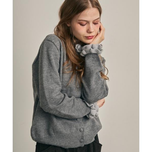 ZOZO問い合わせ番号:102001844ショップ:Auntie Rosa，アンティローザブランド:Clum，クルム商品名:ニットフリルカラーカーディガンカテゴリ:トップス>カーディガン/ボレロブランド品番:XRANR255026素材...