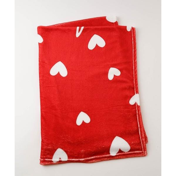 ZOZO問い合わせ番号:102011837ショップ:moredays store，モアデイズ・ストアブランド:URBAN CHERRY，アーバンチェリー商品名:バイカラーハートロゴデザインブランケットカテゴリ:インテリア>ブランケット...