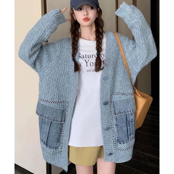 『セール実施中』参考価格：6，479円発売時期：2025年09月コンディション：A（使用感なし）数回使用した程度で使用感が感じられないアイテム後身頃：ほつれ参考商品名：デニムポケット付きニットカーディガン参考品番：2ly2-5584【商品に...