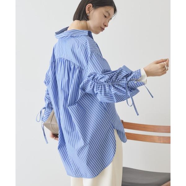 ZOZO問い合わせ番号:102034937ショップ:AMERICAN HOLIC，アメリカンホリックブランド:AMERICAN HOLIC，アメリカンホリック商品名:【WEB限定】イージーケアバックギャザーリボンシャツカテゴリ:トップス&g...