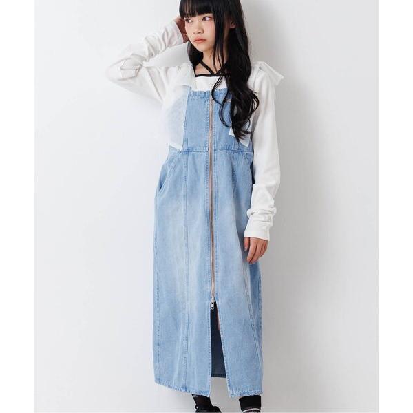 ZOZO問い合わせ番号:102035265ショップ:F.O.Online Store，エフオーオンラインストアブランド:algy，アルジー商品名:フロントジップりぼんジャンスカカテゴリ:ワンピース/ドレス>ワンピースブランド品番:G1...