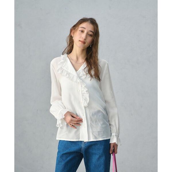 ZOZO問い合わせ番号:102035384ショップ:UNITED ARROWS，ユナイテッドアローズブランド:UNITED ARROWS，ユナイテッドアローズ商品名:フリルカラー 2WAY ブラウス ‐ウォッシャブル‐カテゴリ:トップス&g...