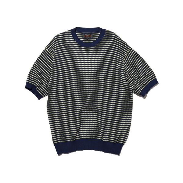 ZOZO問い合わせ番号:102035517ショップ:BEAMS MEN，ビームス メンブランド:BEAMS PLUS，ビームスプラス商品名:Knit Tee Dot Pattern Jacquardカテゴリ:トップス>Tシャツ/カット...