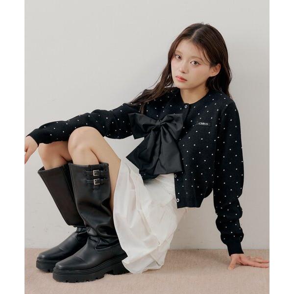 ZOZO問い合わせ番号:102035977ショップ:Chico，チコブランド:Chico，チコ商品名:【セットアップ対応】リボンコンパクトニットカーディガンカテゴリ:トップス>カーディガン/ボレロブランド品番:CHZ1052605A0...