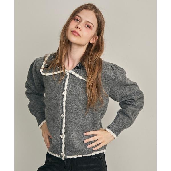 ZOZO問い合わせ番号:102036224ショップ:Auntie Rosa，アンティローザブランド:Clum，クルム商品名:ビジューカラーアクセントカーディガンカテゴリ:トップス>カーディガン/ボレロブランド品番:XRANR25503...
