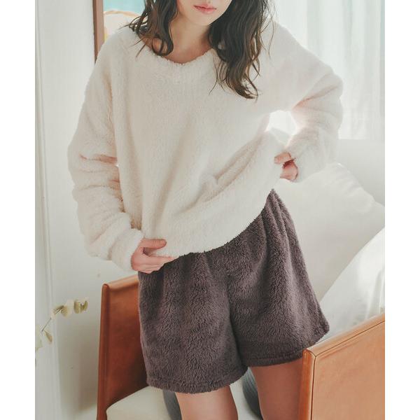 ZOZO問い合わせ番号:102036462ショップ:kobelettuce，コウベレタスブランド:KOBE LETTUCE，コウベレタス商品名:[ ルームウェア ] ボアVネックプルオーバーカテゴリ:ルームウェア>ルームウェア/パジャ...