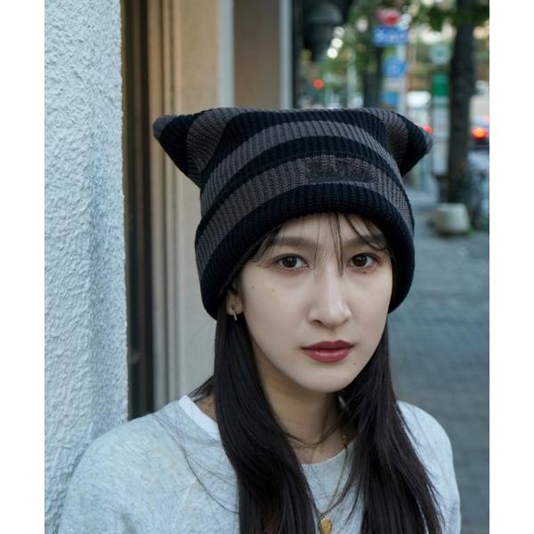 ZOZO問い合わせ番号:102036542ショップ:BENCH AT THE GREENE，ベンチアットザグリーンブランド:BEN DAVIS，ベンデイビス商品名:NEKOMIMI BORDER KNIT CAPカテゴリ:帽子>ニット...