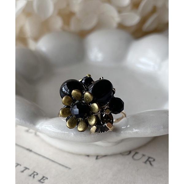 ZOZO問い合わせ番号:102037111ショップ:TONE，トーンブランド:tone，トーン商品名:【mallelabrocante/マルラブロカント】サージカルステンレス　天然石と真鍮フラワーのbijouリング/金属アレルギー対応カテゴ...