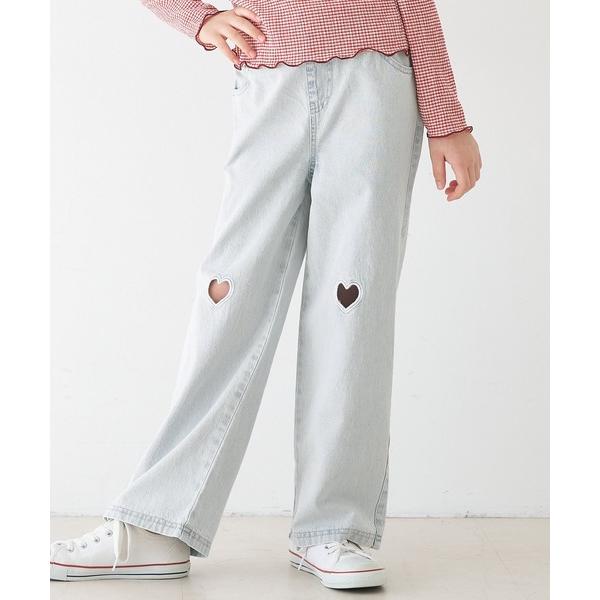 ZOZO問い合わせ番号:102037355ショップ:coca，コカブランド:coca（coca），コカ商品名:キッズ　デニムハート刺繍パンツカテゴリ:パンツ>デニムパンツブランド品番:36-251021202-20素材:綿100%原産...