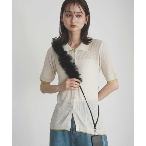 『タイムセール実施中』ZOZO問い合わせ番号:102037565ショップ:Bonjour Sagan，ボンジュールサガンブランド:Bulue.，ブルー商品名:【Bulue.】チュールフリルスマホショルダーストラップカテゴリ:PC・スマホグッ...